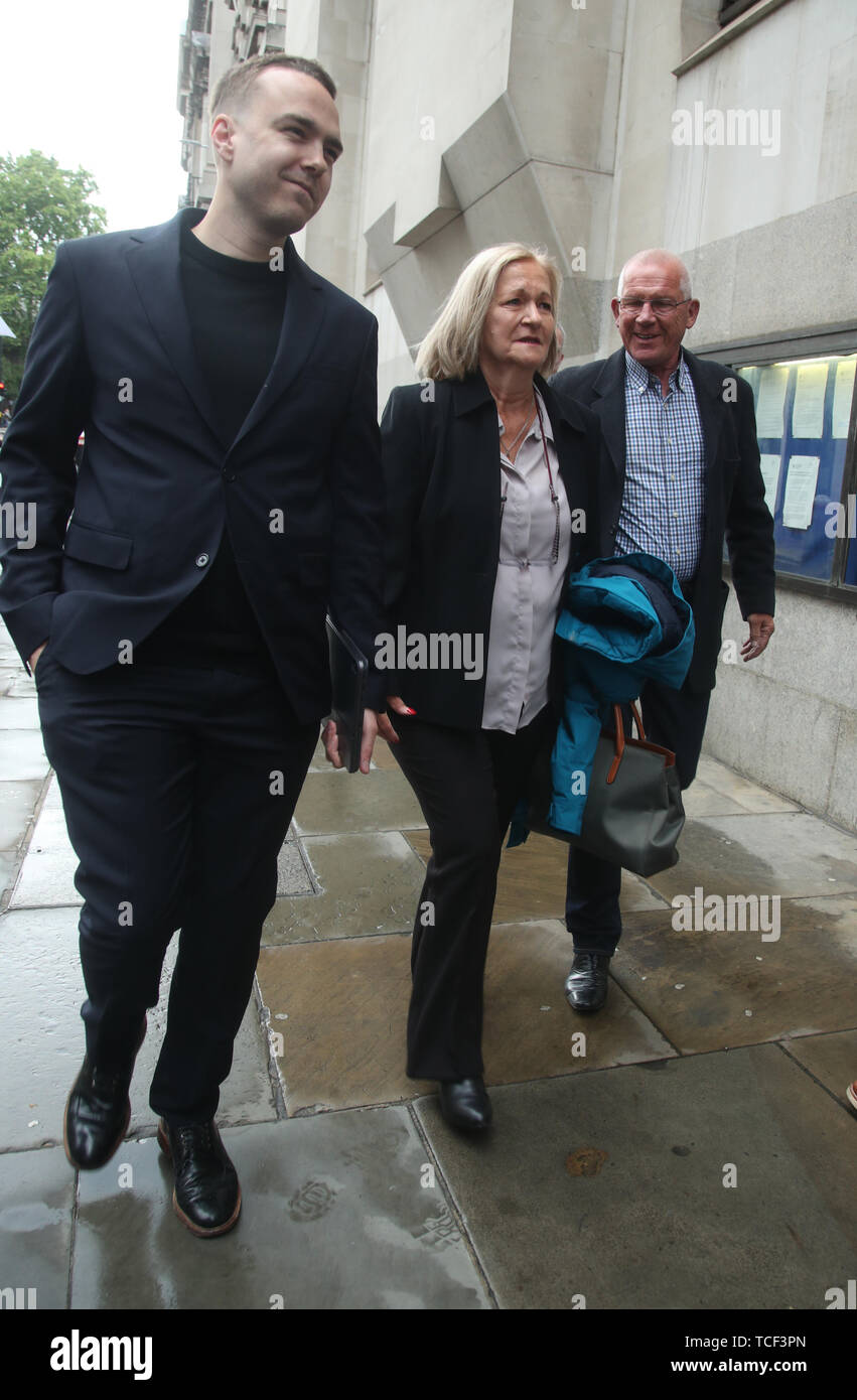 Sally Challen is flanked by her son David and brother Chris Jenney as ...