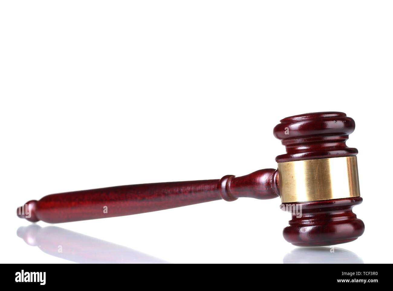 wooden gavel isolated on white Stock Photo - Alamy