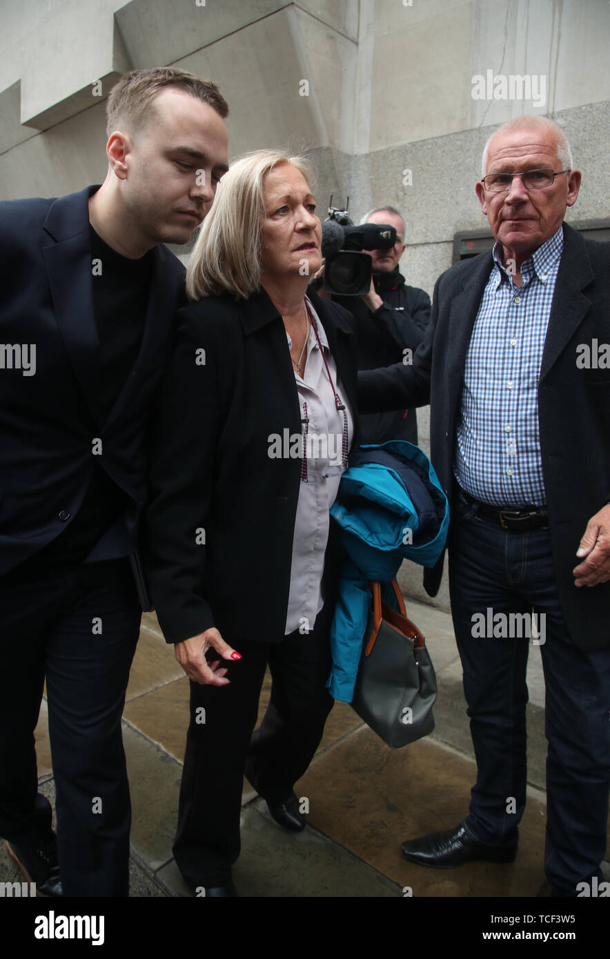 Sally Challen with brother Chris Jenney and son David as she arrives at ...