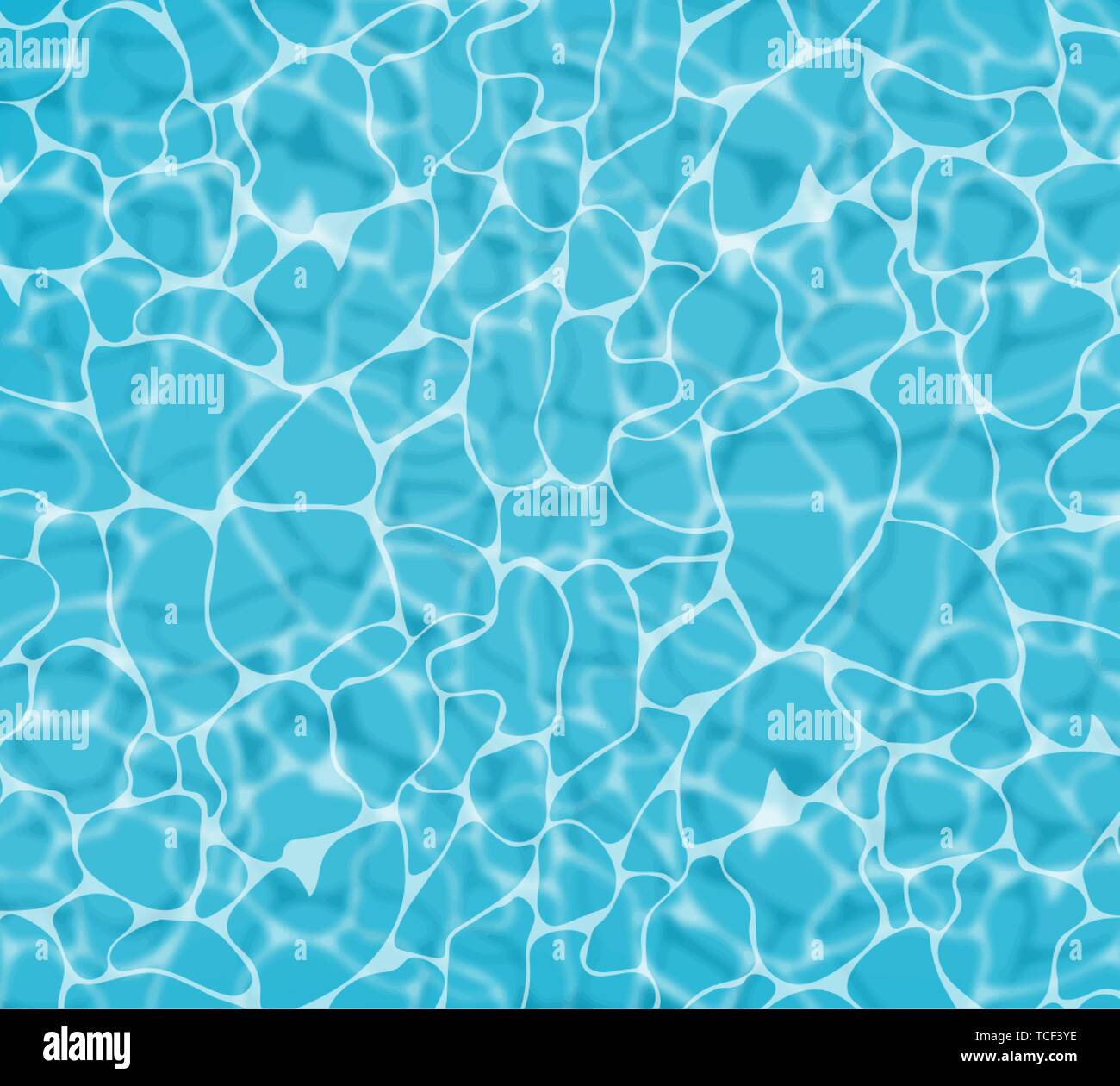 Blue water Vector realistic. Summer sea poster template. Sea waves ...