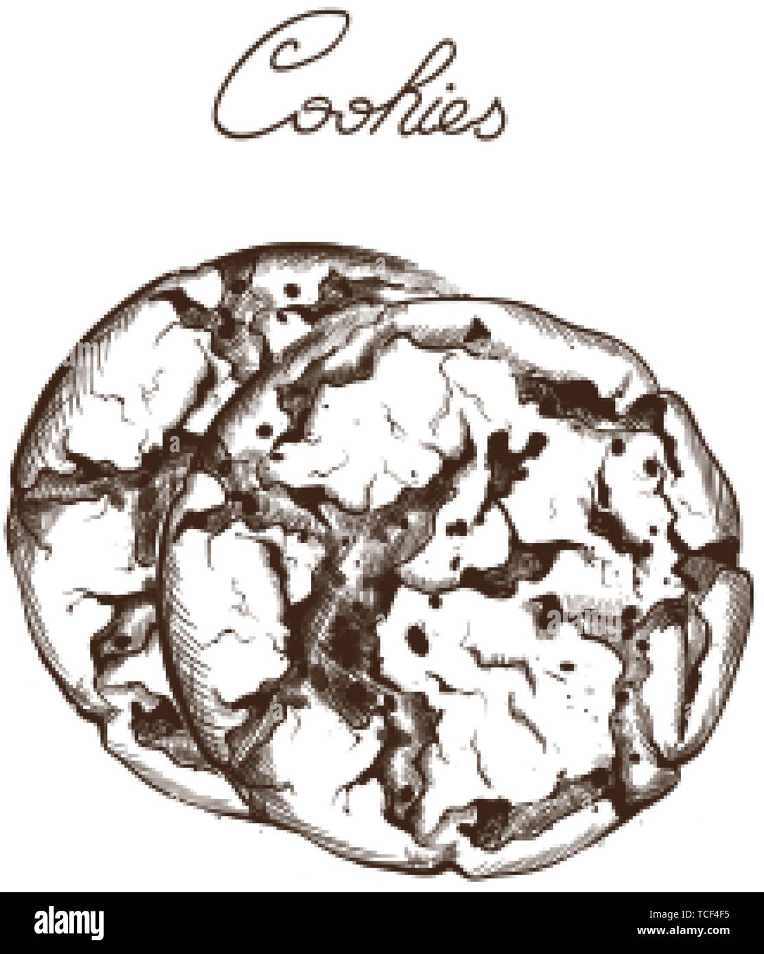 Cookies line art Vector. Delicious sweets illustration isolated Stock ...