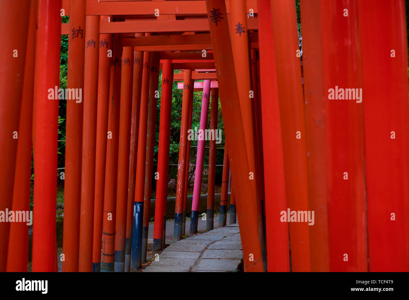 Red painted gates hi-res stock photography and images - Alamy