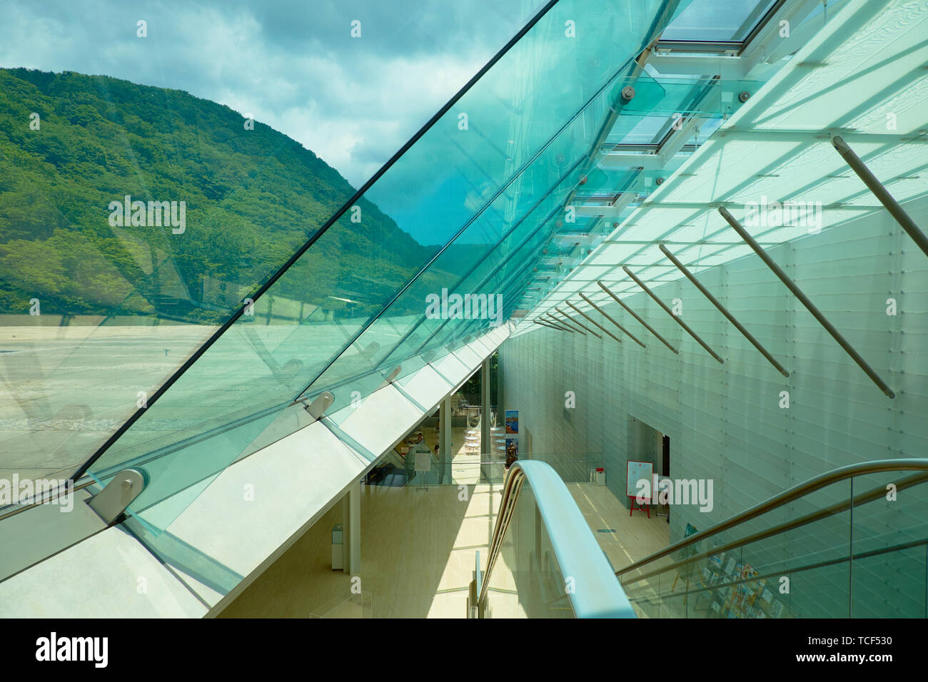The main atrium at the Pola Museum of Art in Hakone, Japan Stock Photo ...