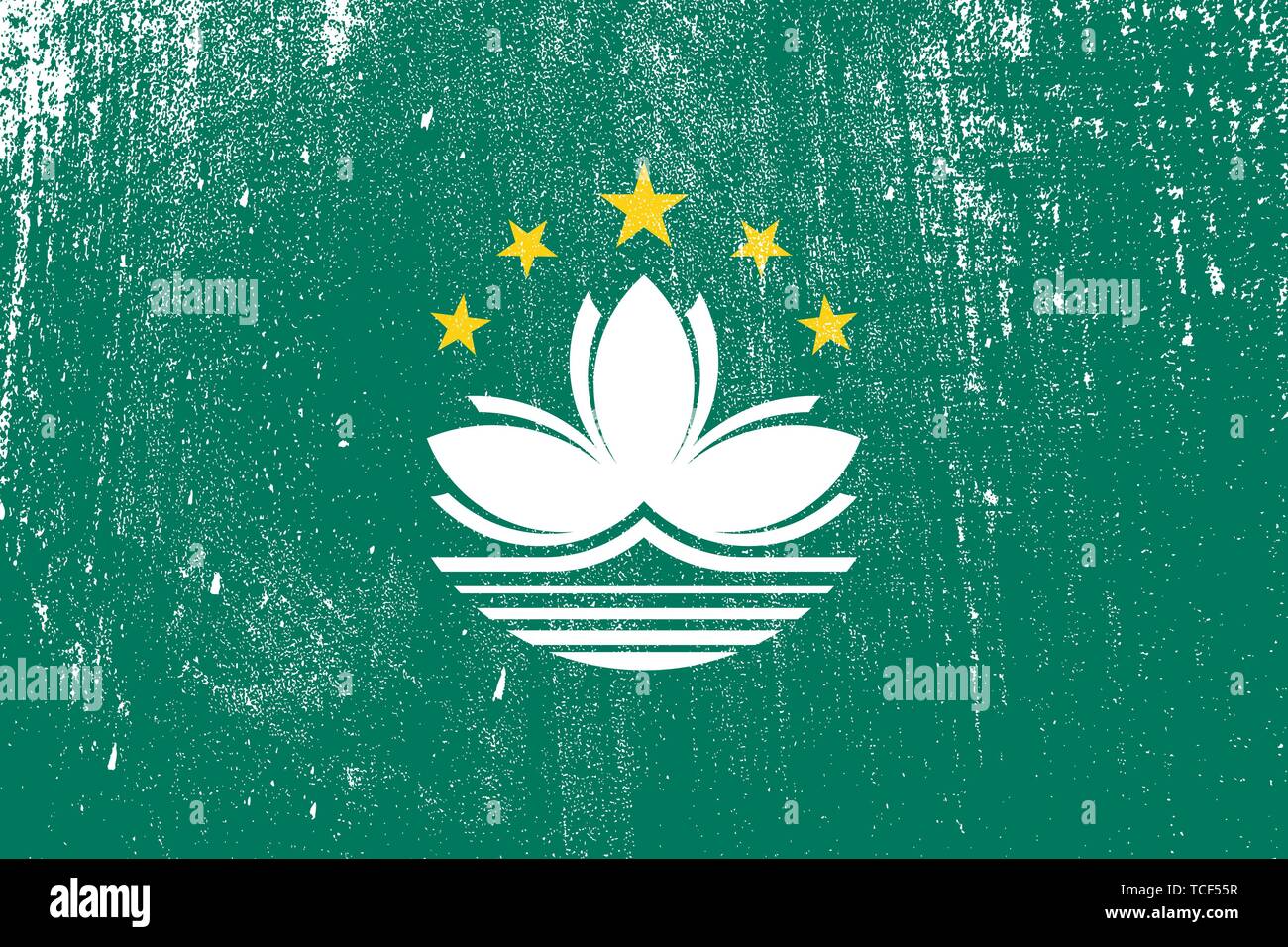 grunge styled flag of Macau . Template for your design . Template for ...