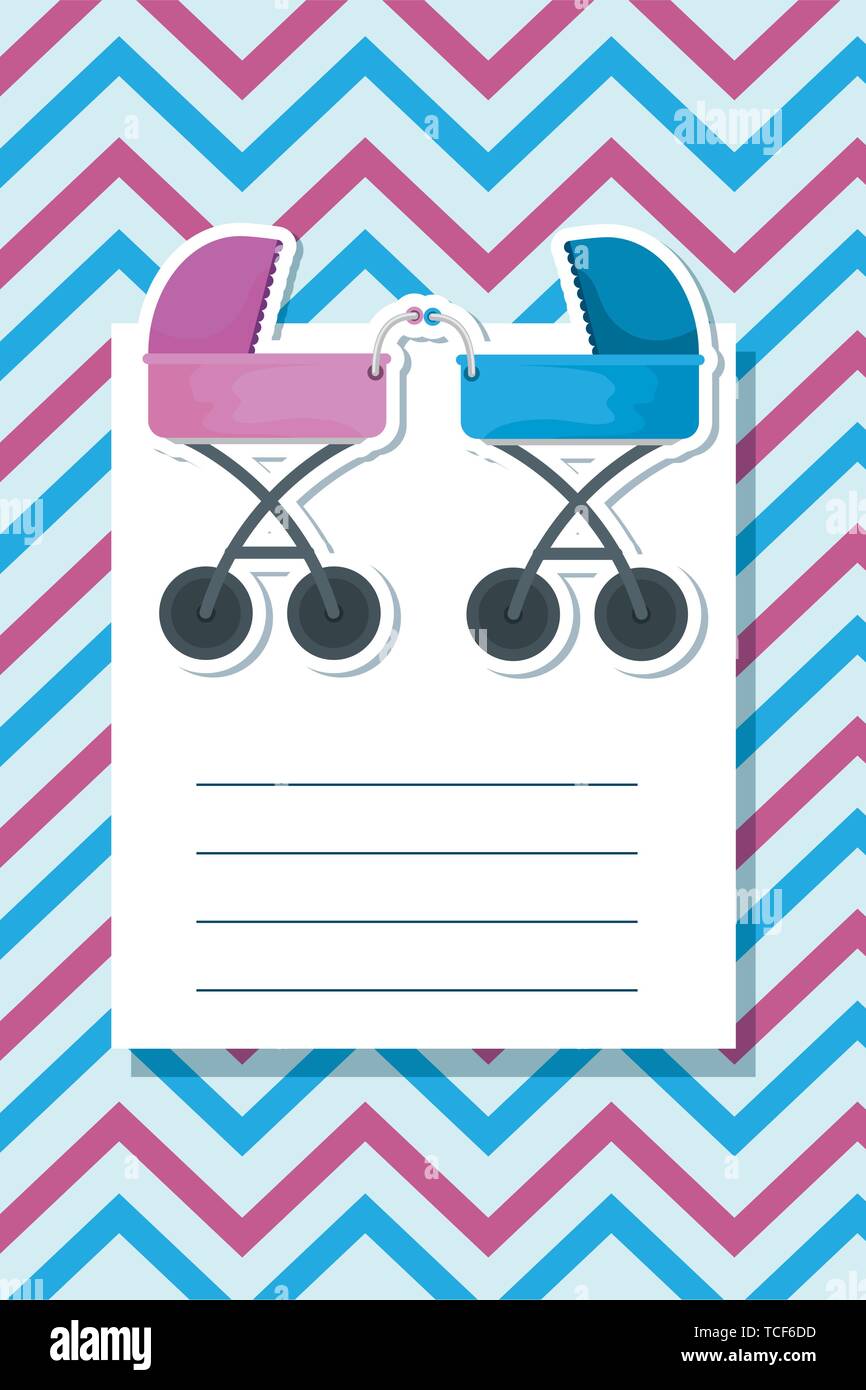 postcard with baby carts transport Stock Vector Image & Art - Alamy