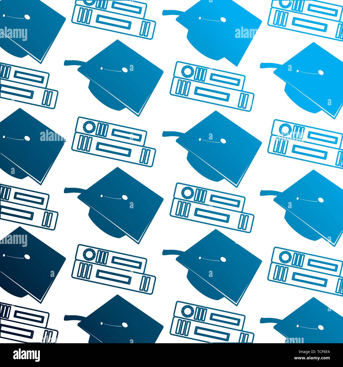 school graduation hat and books background Stock Vector Image & Art - Alamy