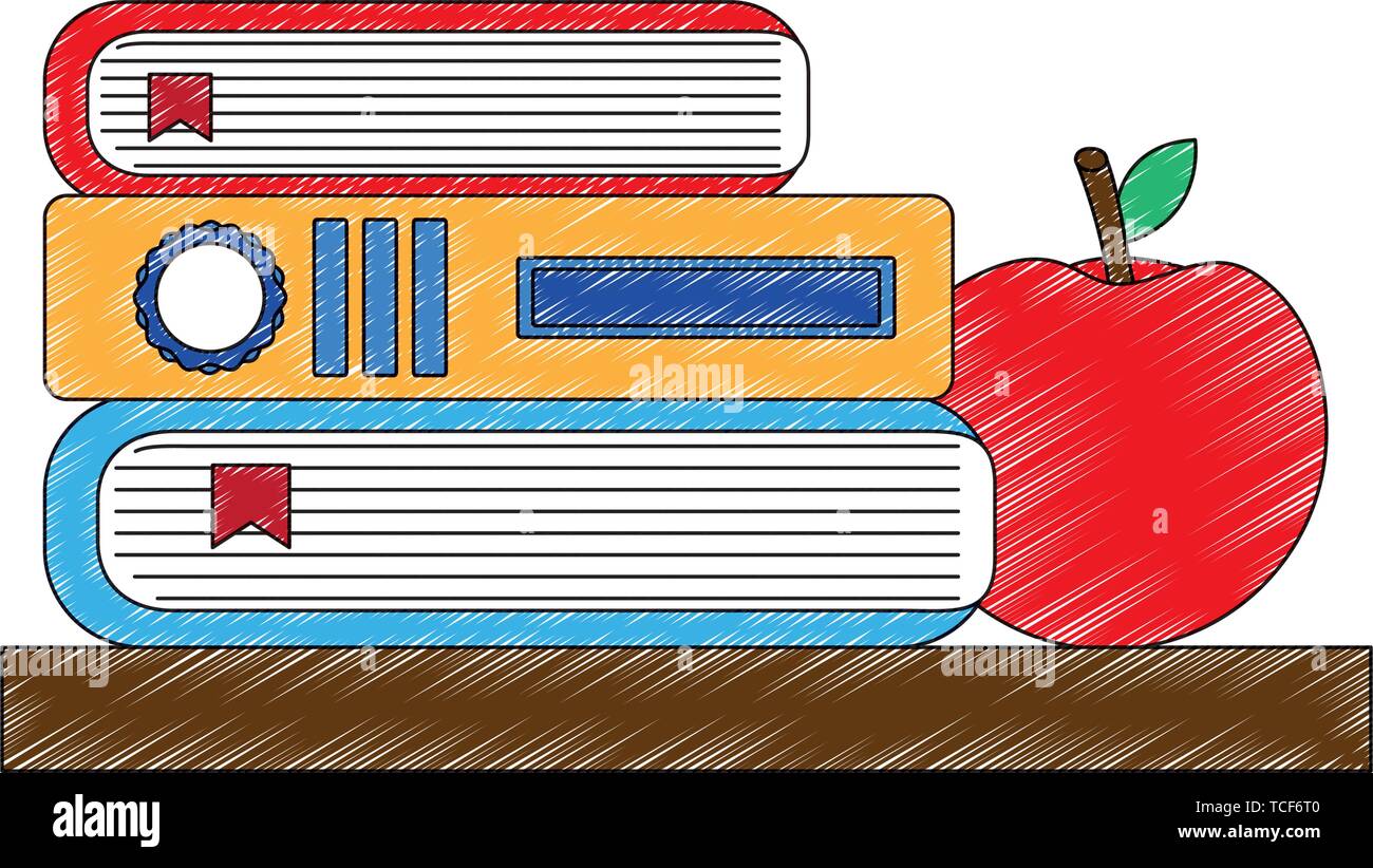 On table stack books Stock Vector Images - Alamy