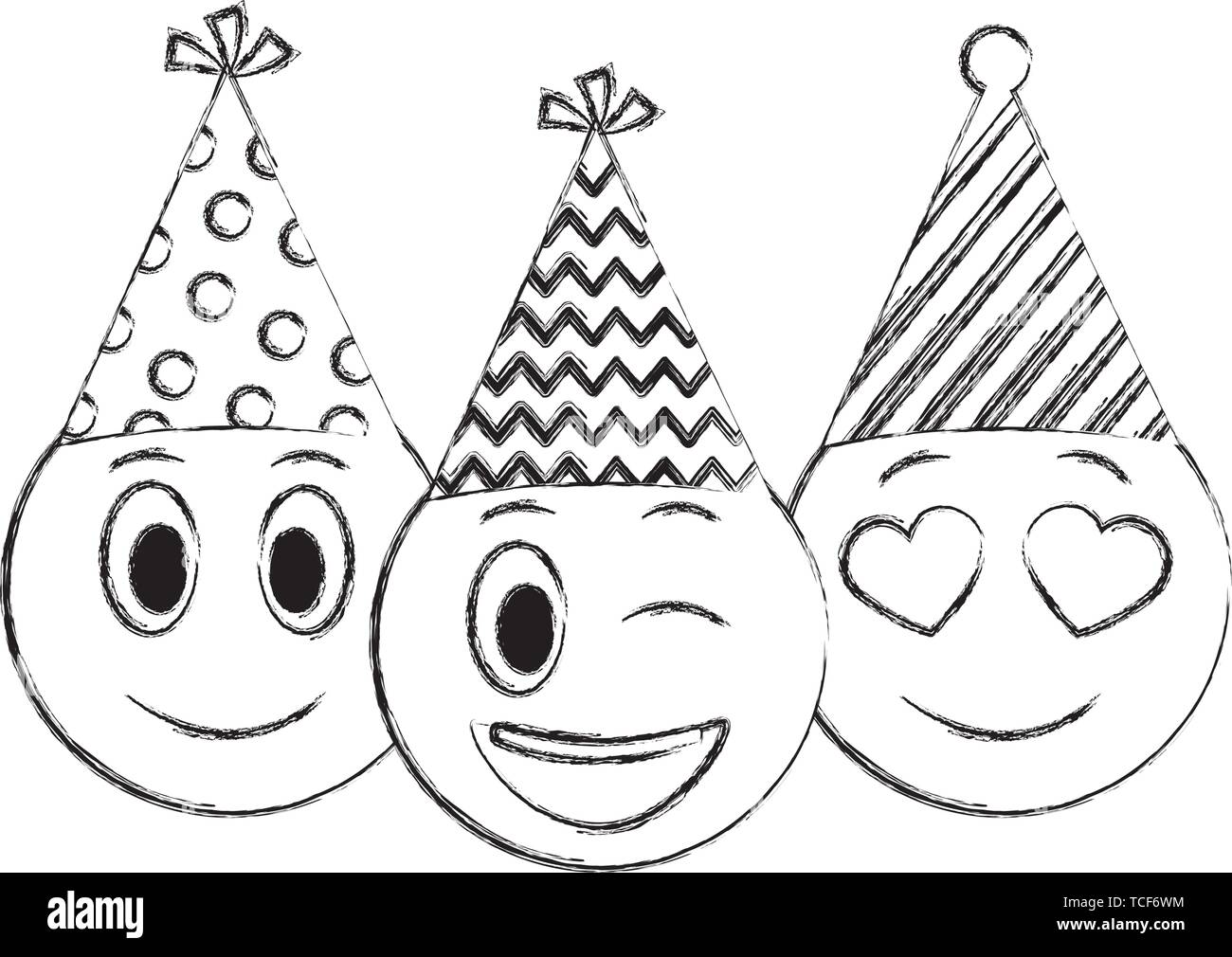 emoticon birthday celebration Stock Vector Image & Art - Alamy
