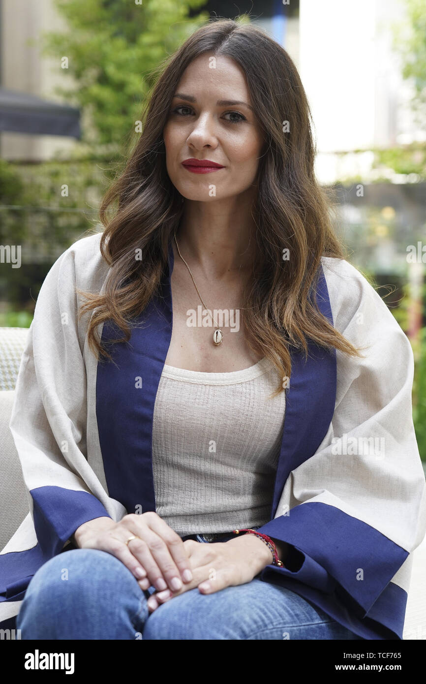 Actress Elena Ballesteros poses during the session of portraits in ...