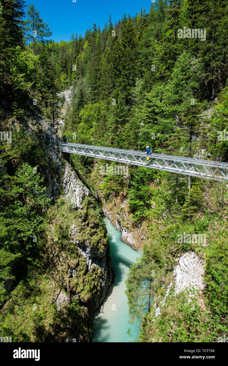 Bridge over Leutasch Gorge, near Mittenwald, Bavaria, Germany, Europe ... Bridge over Leutasch Gorge, near Mittenwald, Bavaria, Germany, Europe ...