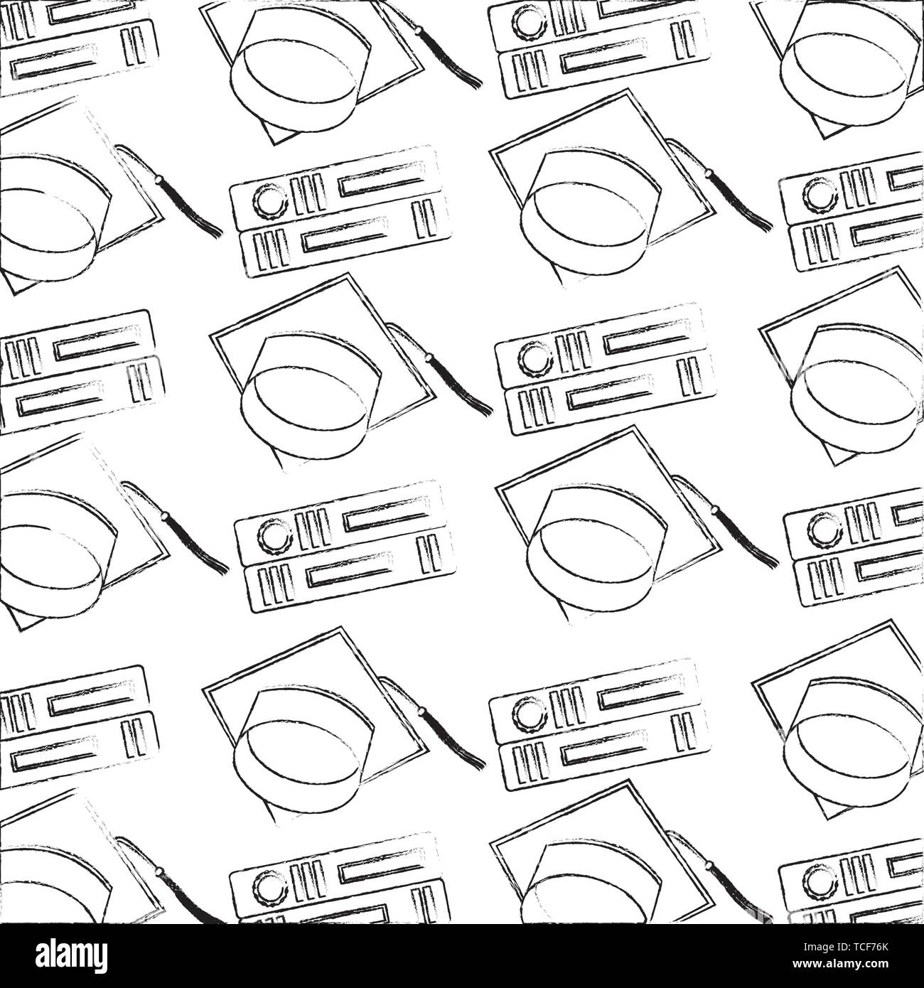 school graduation hat and books background Stock Vector Image & Art - Alamy