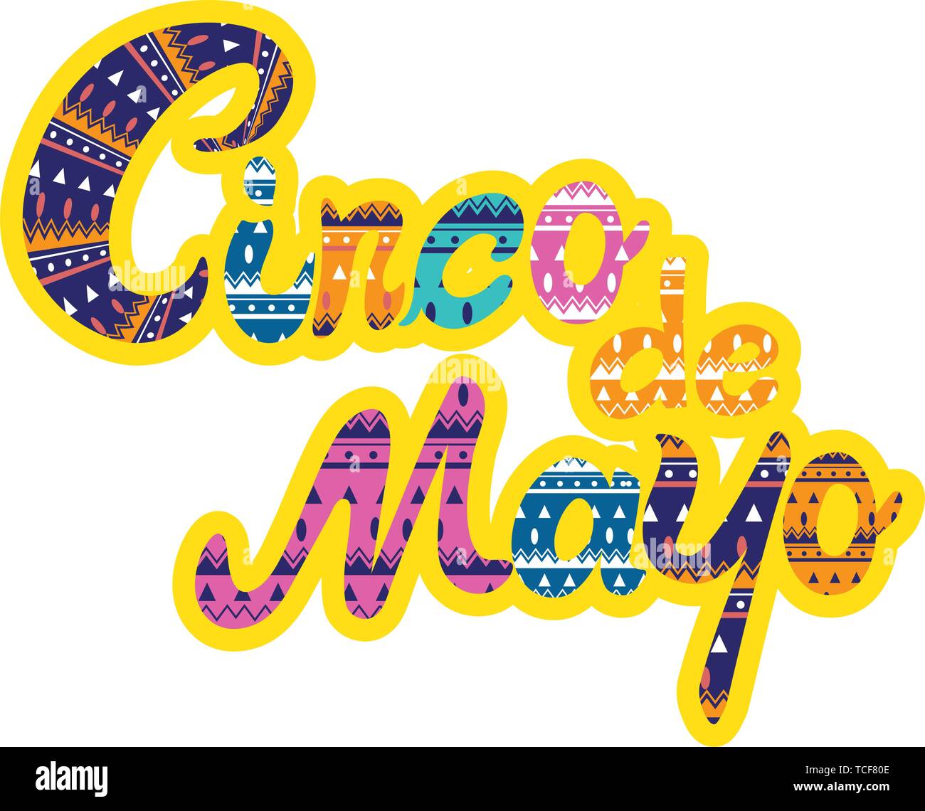 cinco de mayo calligraphy card vector illustration Stock Vector Image ...