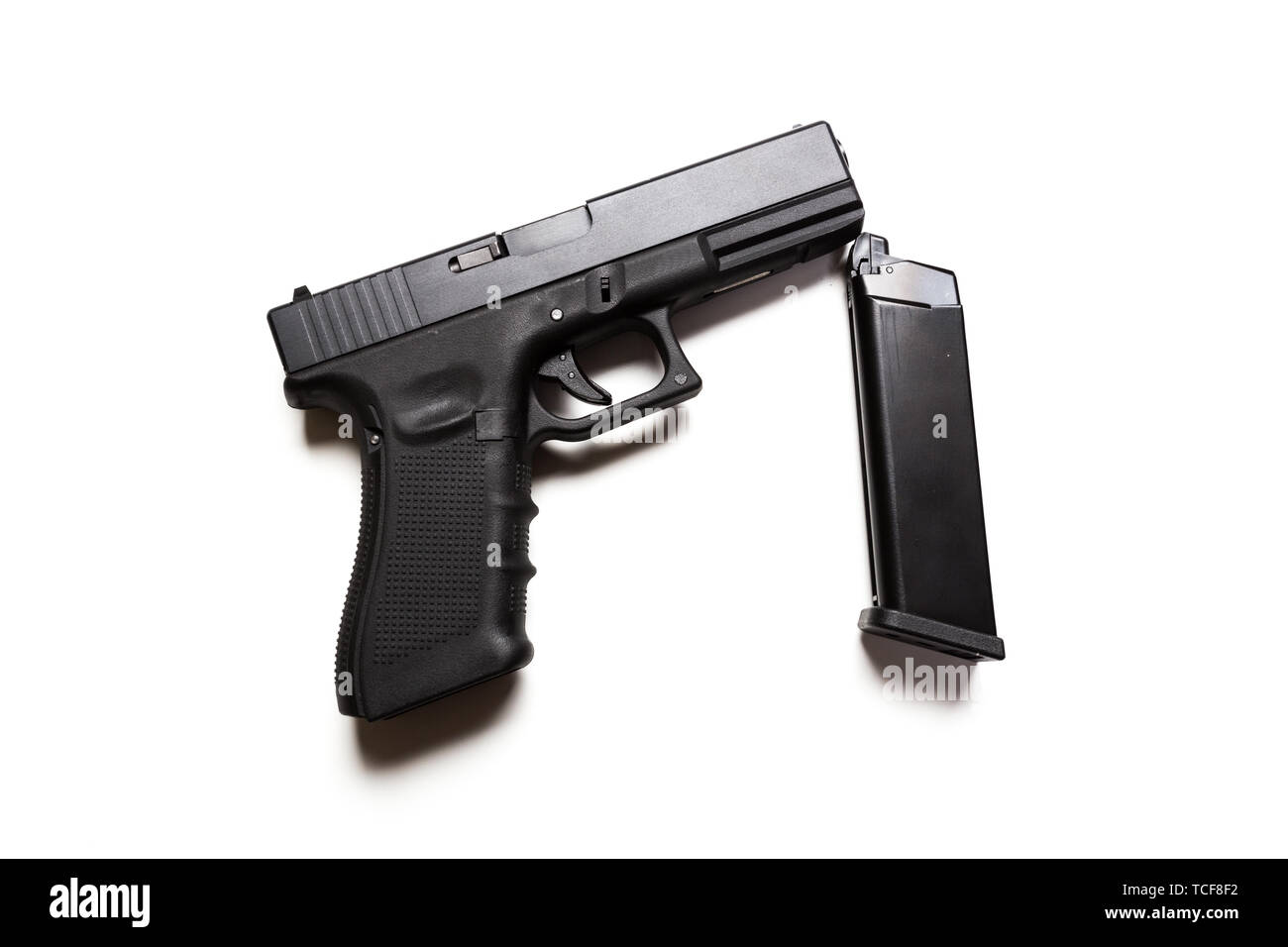 gun on a white background Stock Photo - Alamy