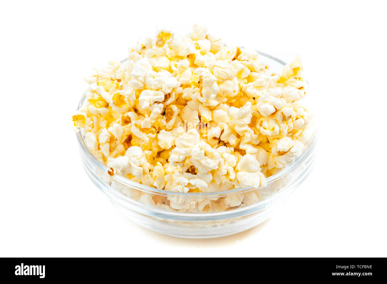 Bowl of popcorn, isolated Stock Photo - Alamy