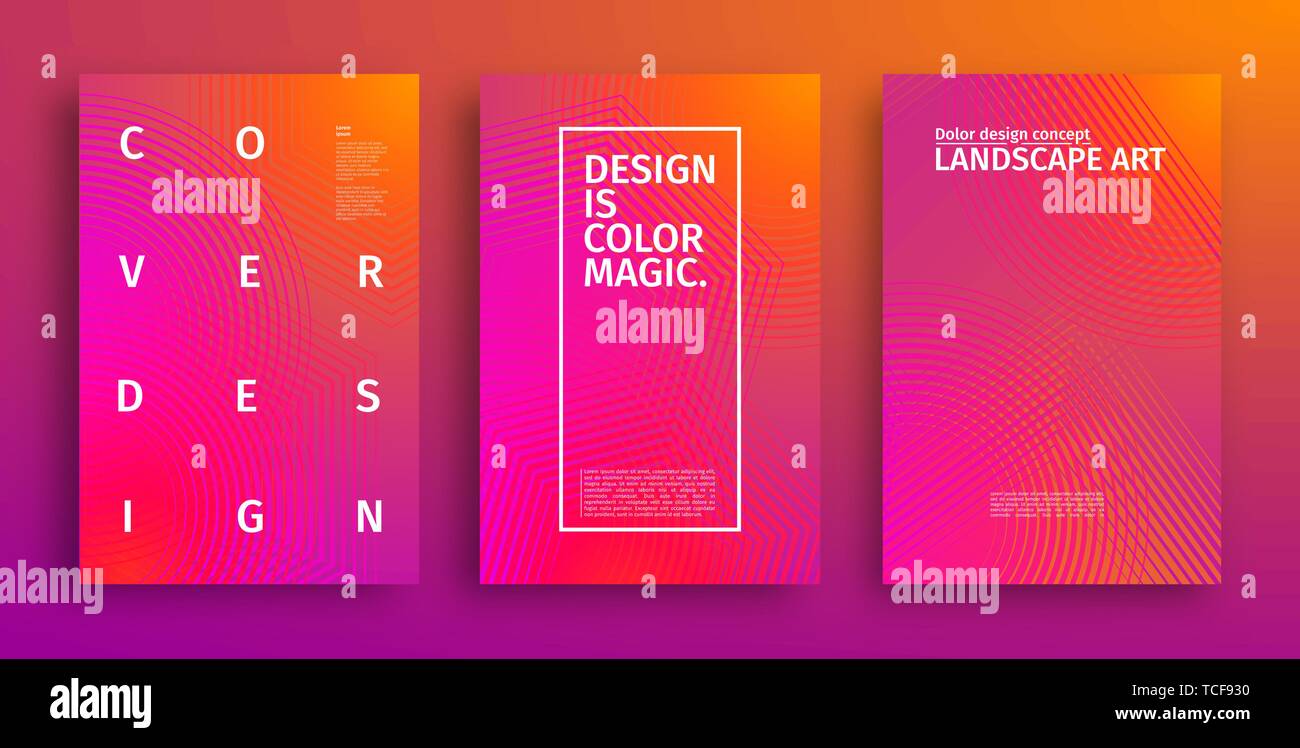 Geometric covers design. Future Web pattern vector with colorful ...