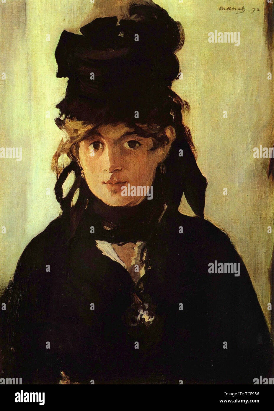 Edouard Manet - Berthe Morisot With Bouquet Violets 1872 Stock Photo ...