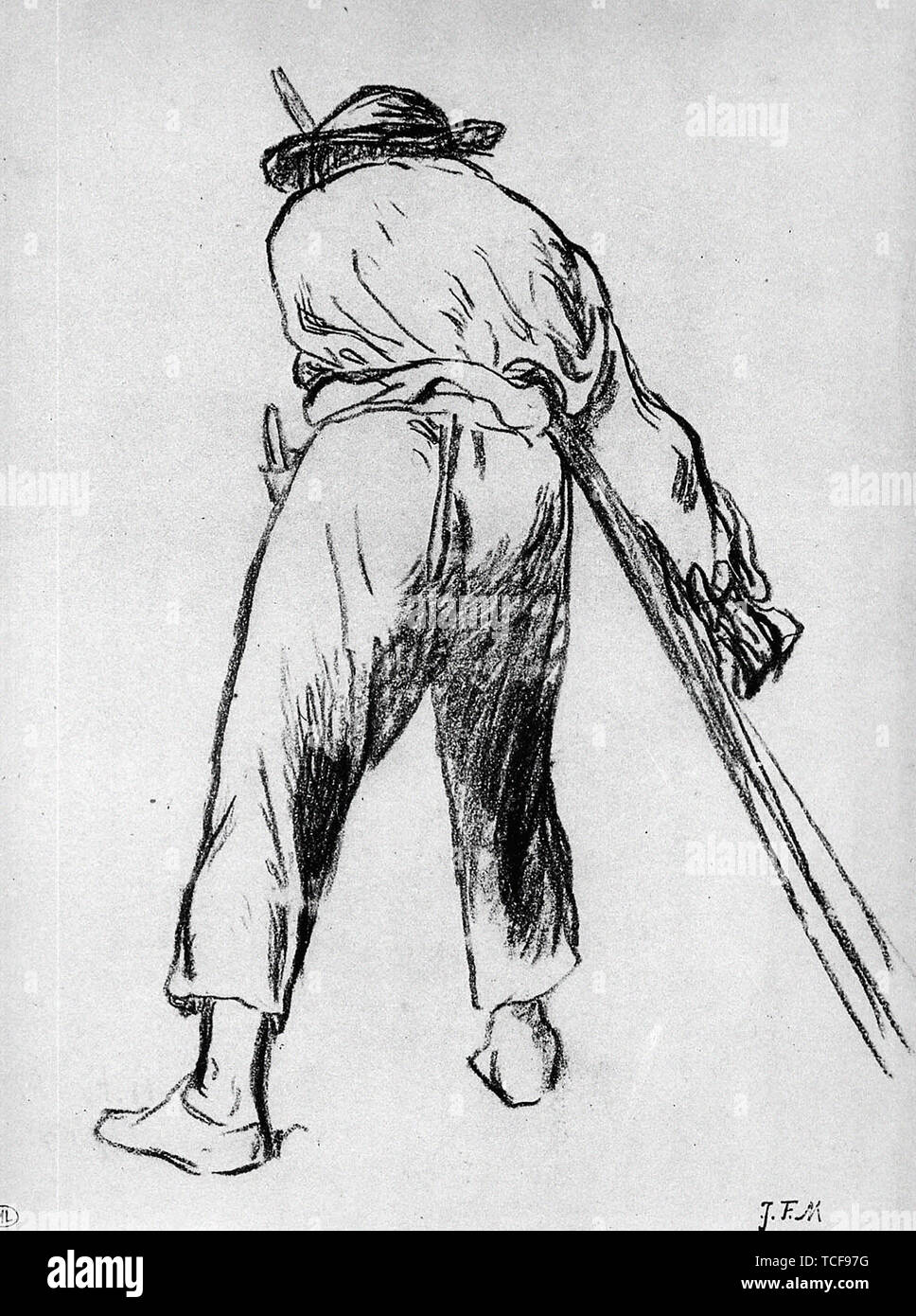 Edouard Manet - Sketch Moving Farmer Stock Photo - Alamy