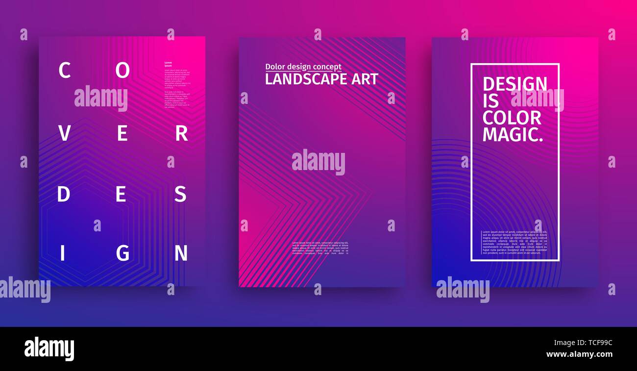 Geometric covers design. Future Web pattern vector with colorful ...