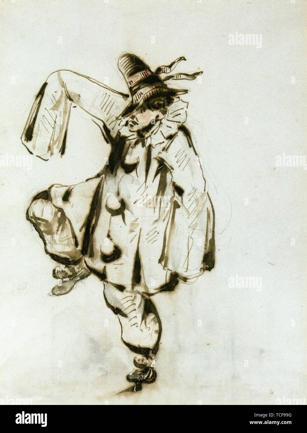 Edouard Manet - Pierrot Dancing 1849 Stock Photo - Alamy