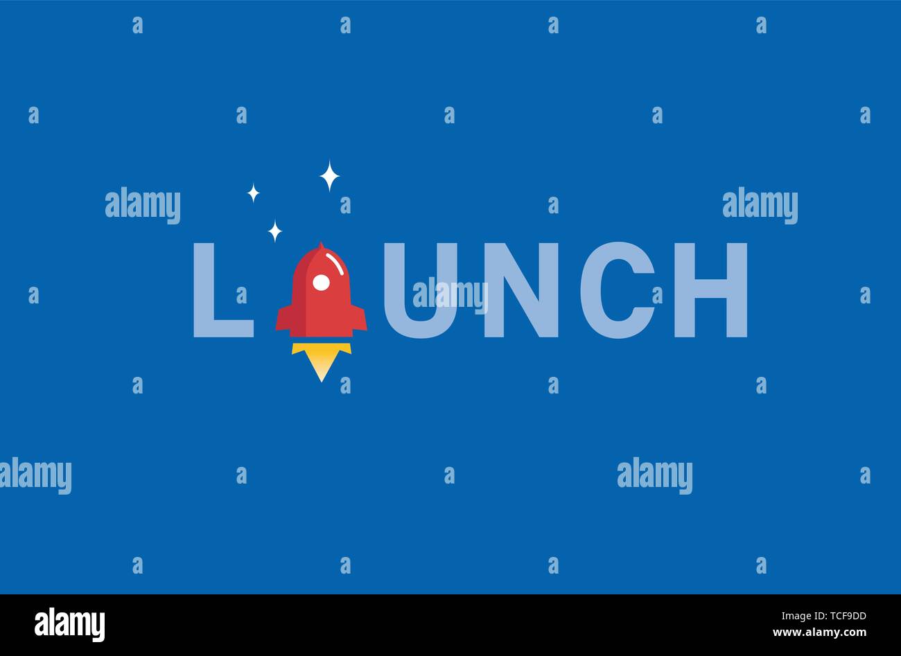 Rocket Launch Typography Text Font Logo Design Symbol Illustration ...