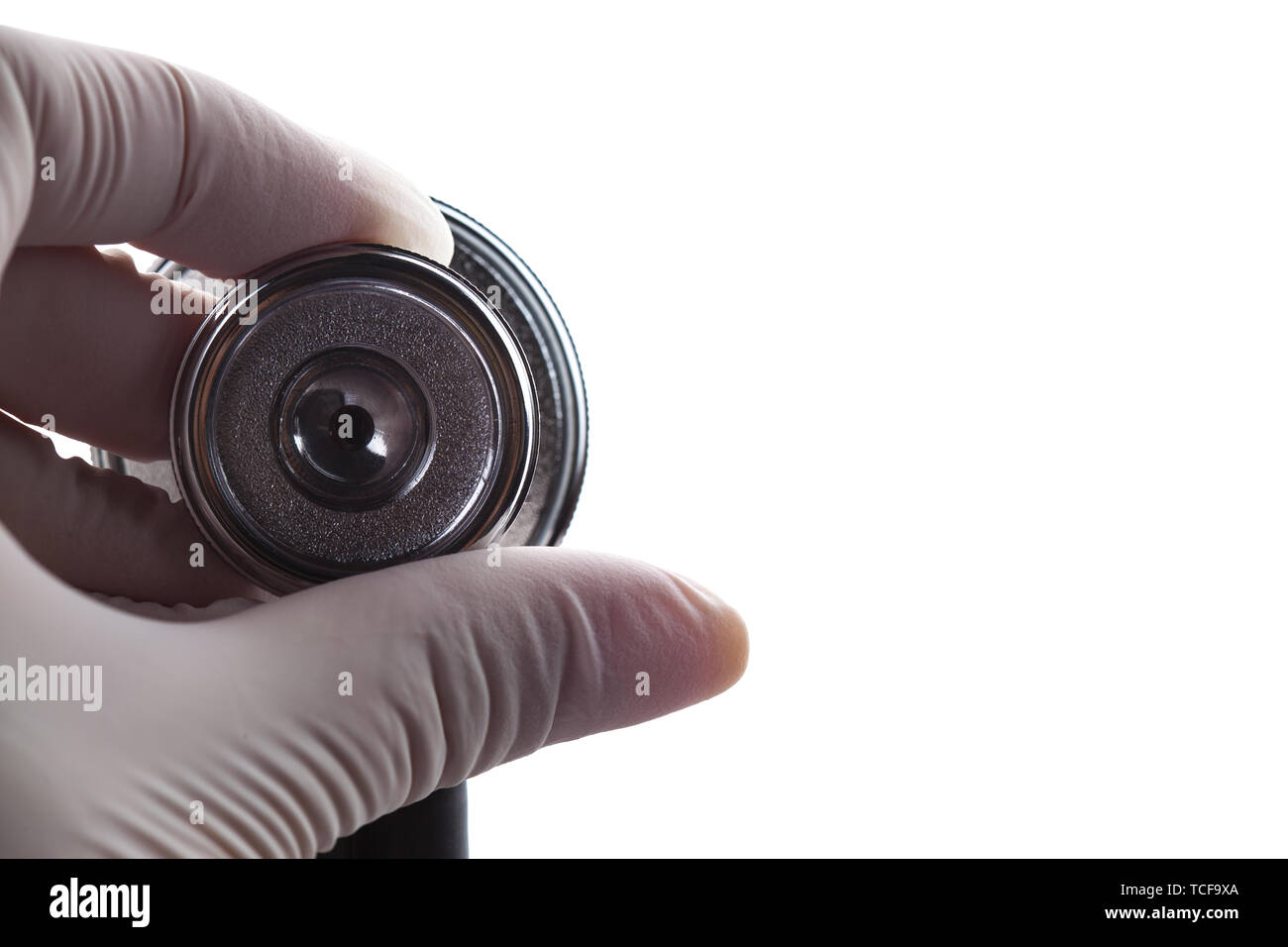 Medical stethoscope in hand Stock Photo - Alamy
