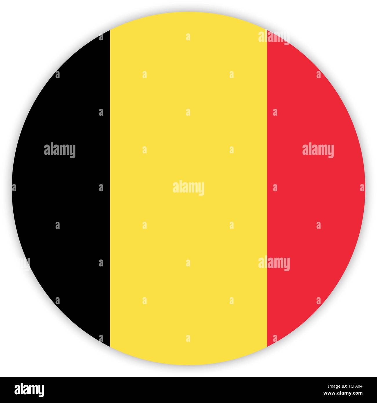 Simple round flag of Belgium . Template for your design . Template for ...