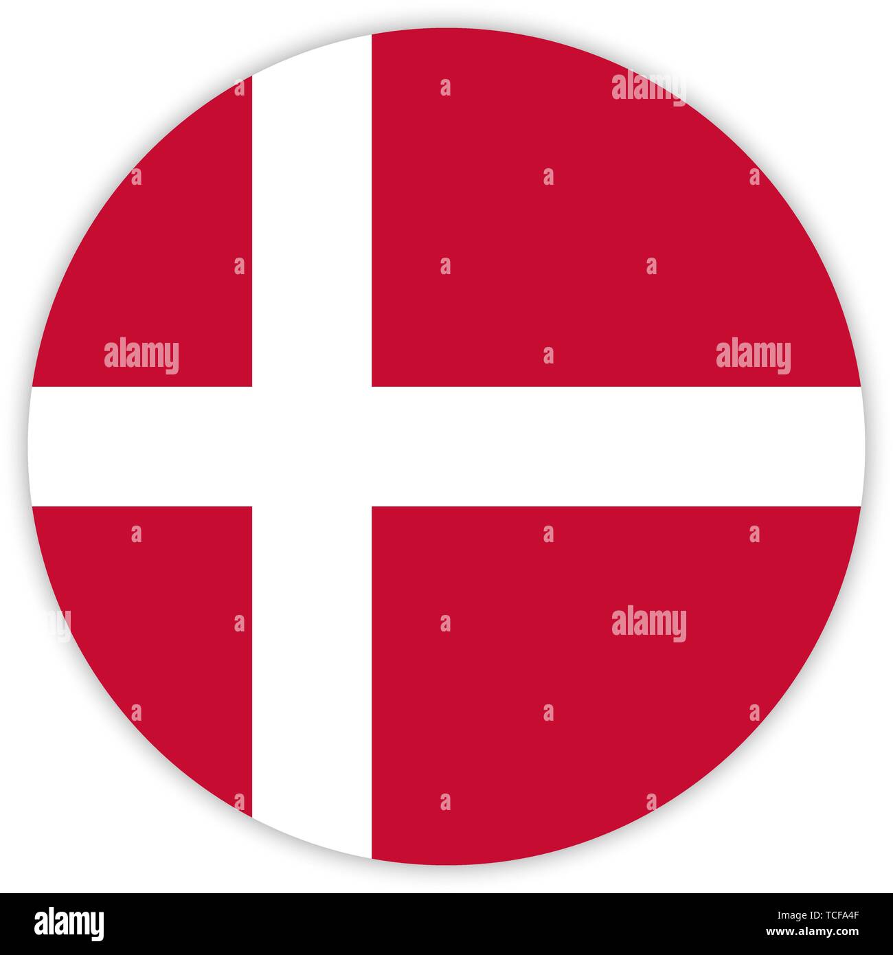 Simple round flag of Denmark . Template for your design . Template for ...