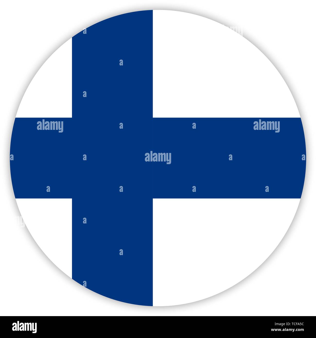 Simple round flag of Finland . Template for your design . Template for ...