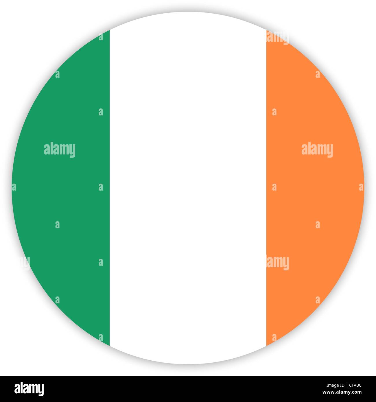 Simple round flag of Ireland . Template for your design . Template for ...