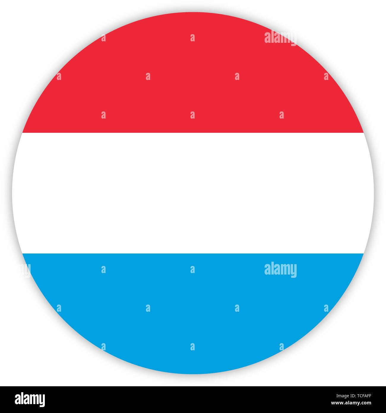 Simple round flag of Luxembourg . Template for your design . Template ...