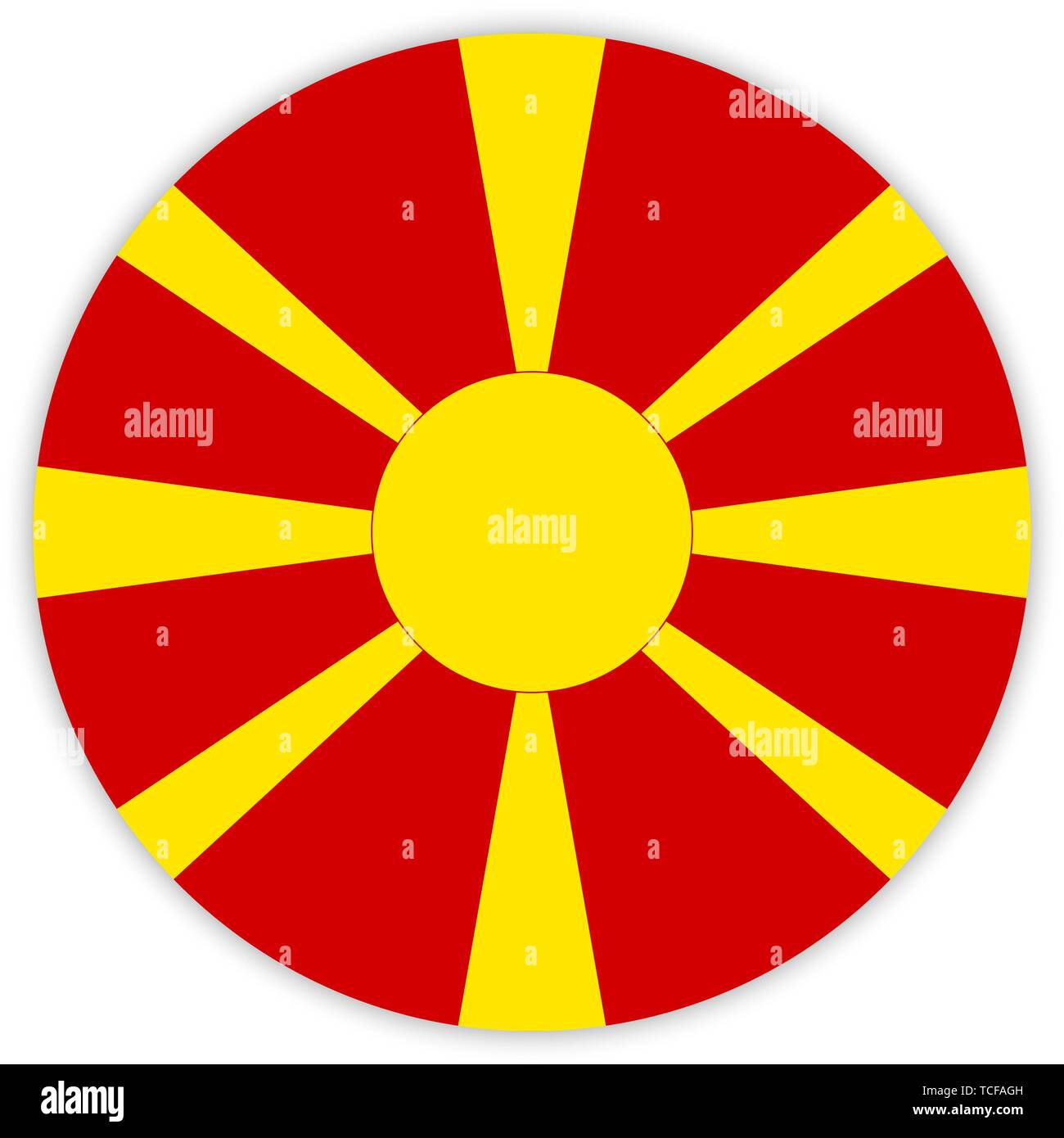 Simple round flag of Macedonia . Template for your design . Template ...