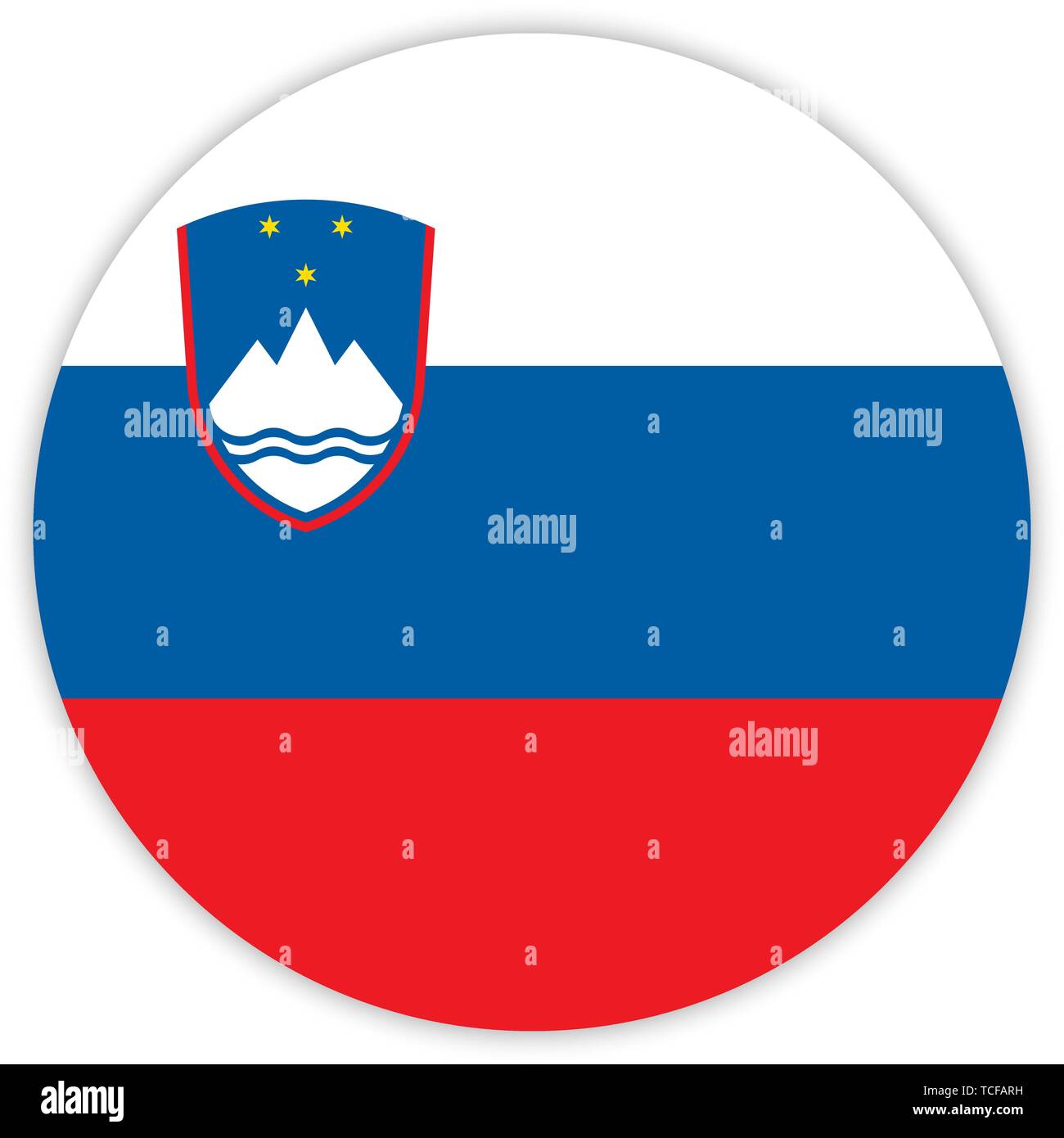 Simple round flag of Slovenia . Template for your design . Template for ...