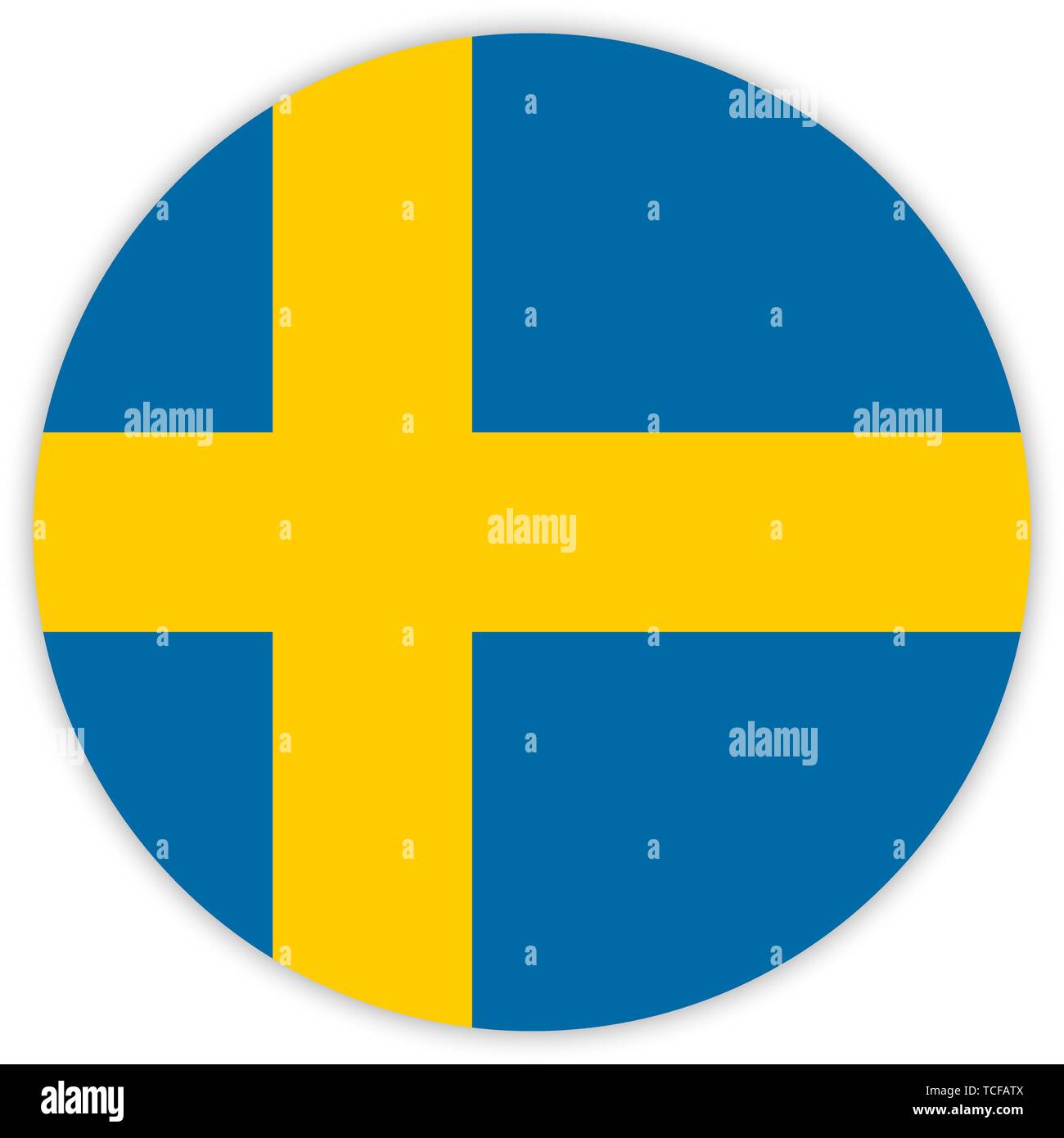 Simple round flag of Sweden . Template for your design . Template for ...