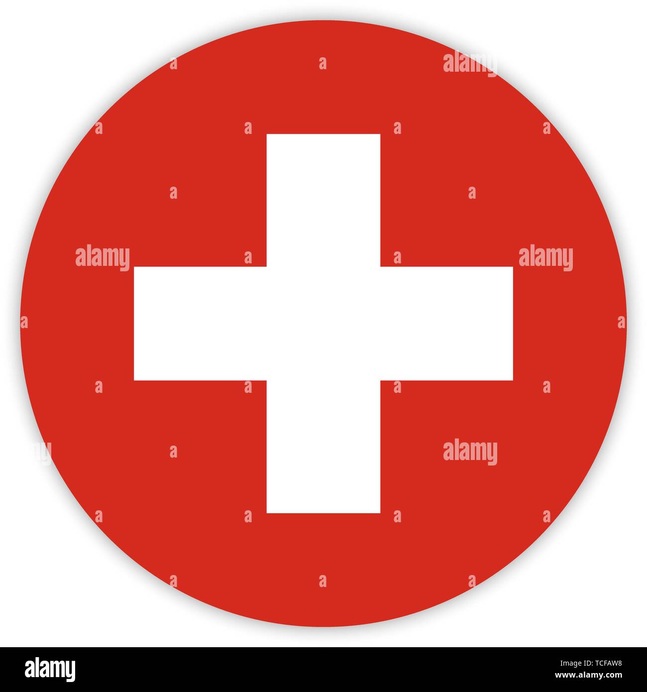 Simple round flag of Switzerland . Template for your design . Template ...
