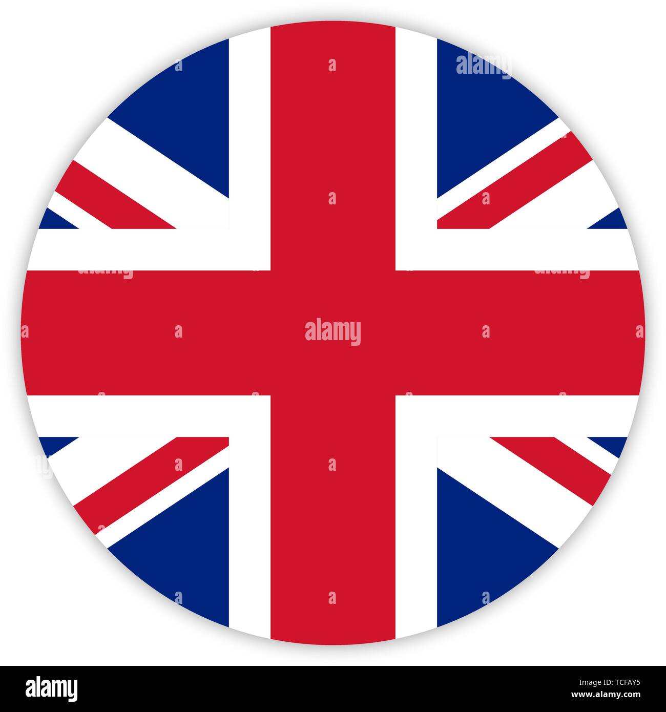 Simple round flag of United Kingdom . Template for your design ...