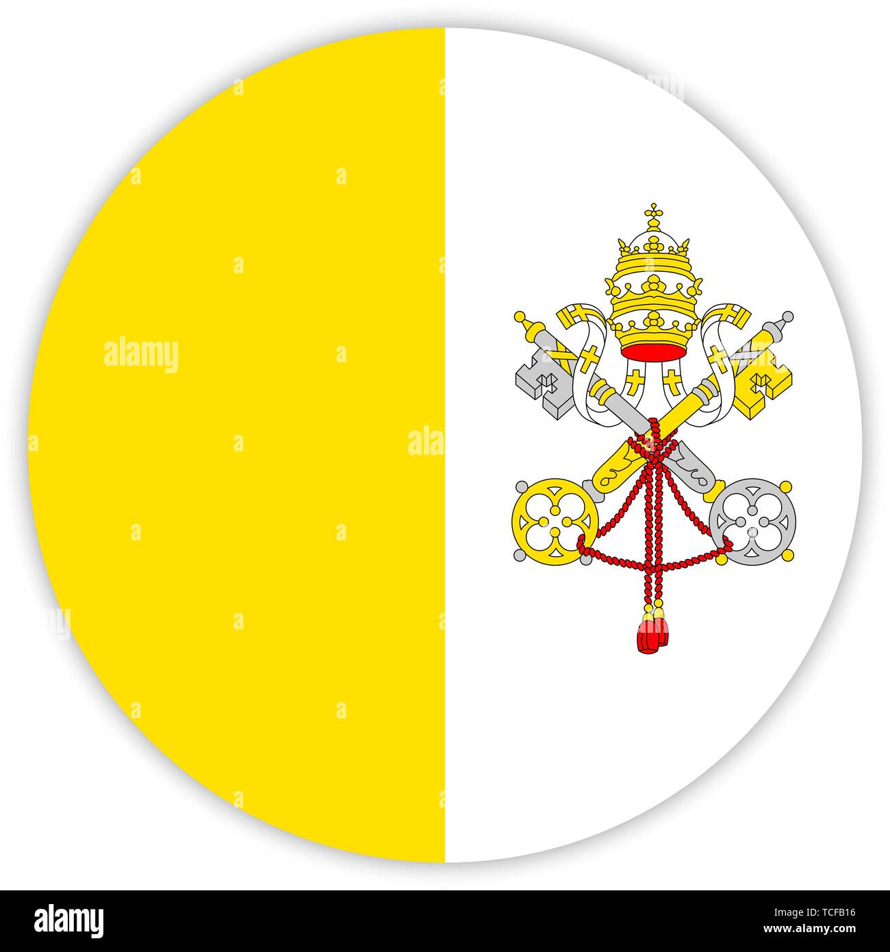 Simple round flag of Vatican . Template for your design . Template for ...