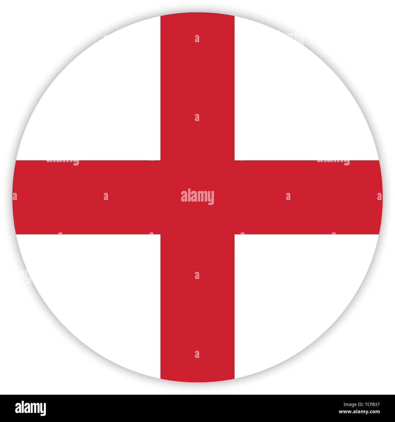 Simple round flag of England . Template for your design . Template for ...