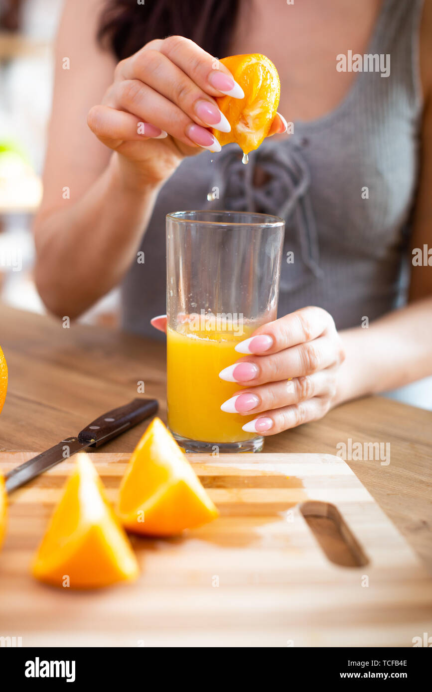 cooking, food and concept of veganism, vigor and healthy eating - close ...