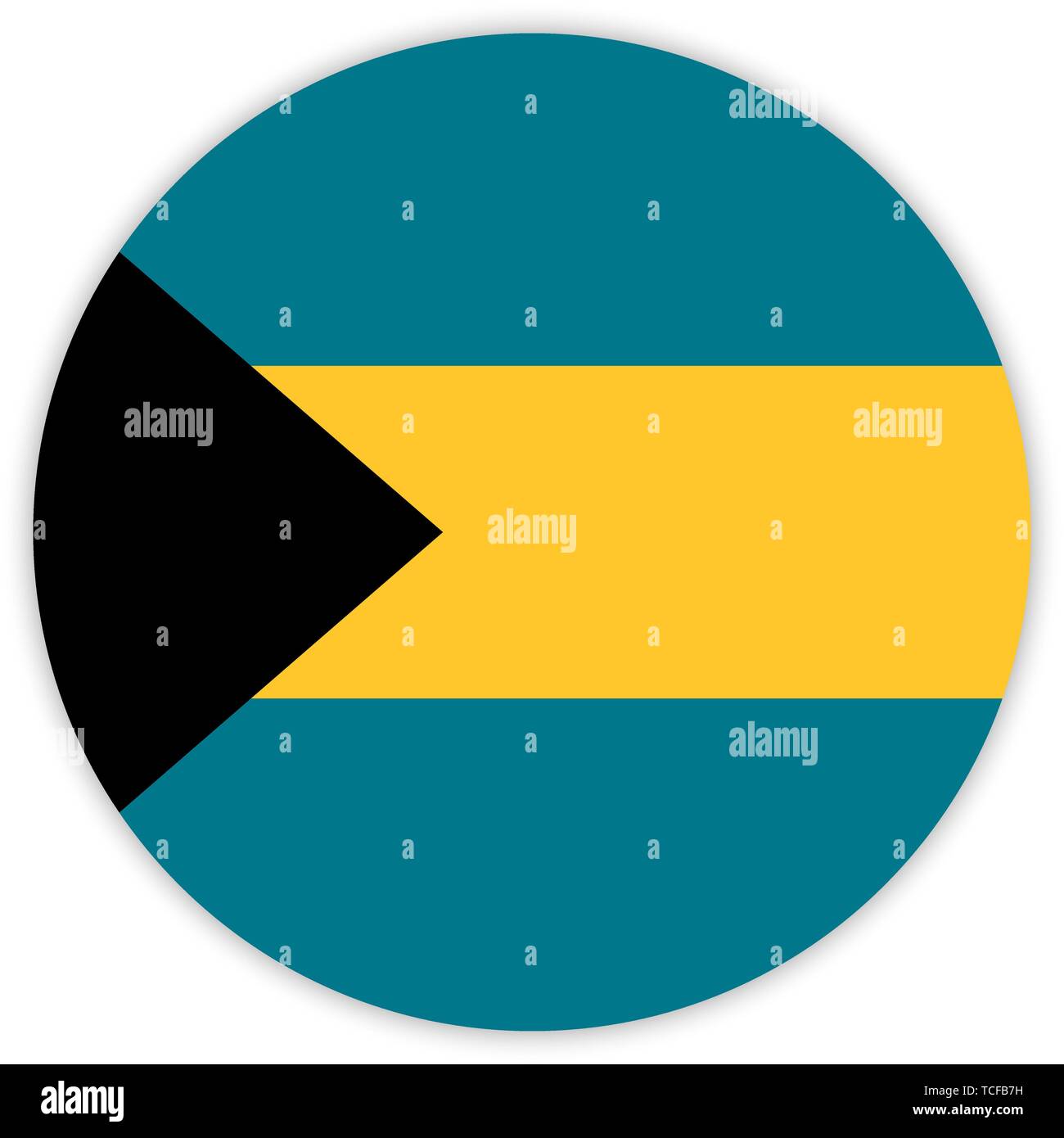 Simple round flag of Bahamas . Template for your design . Template for ...