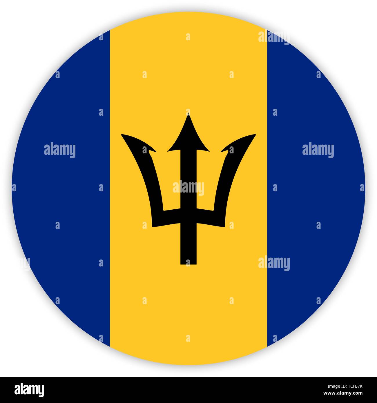 Round flag of barbados Stock Vector Images - Alamy