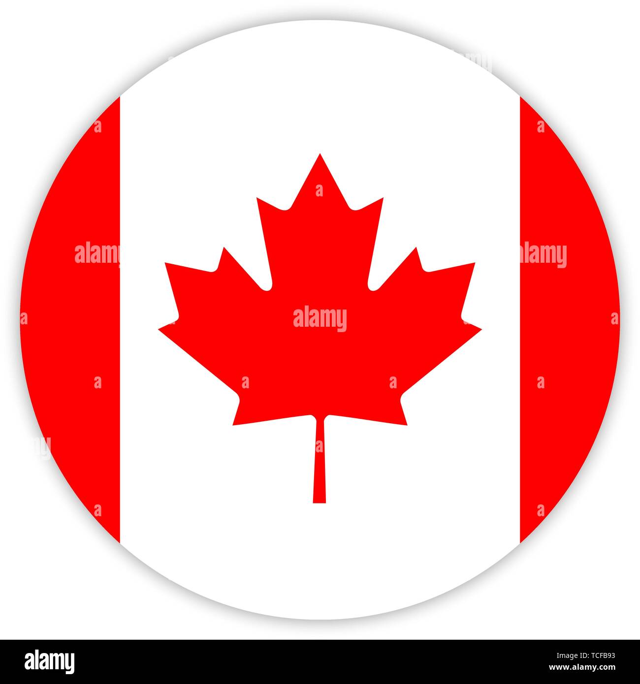 Simple round flag of Canada . Template for your design . Template for ...