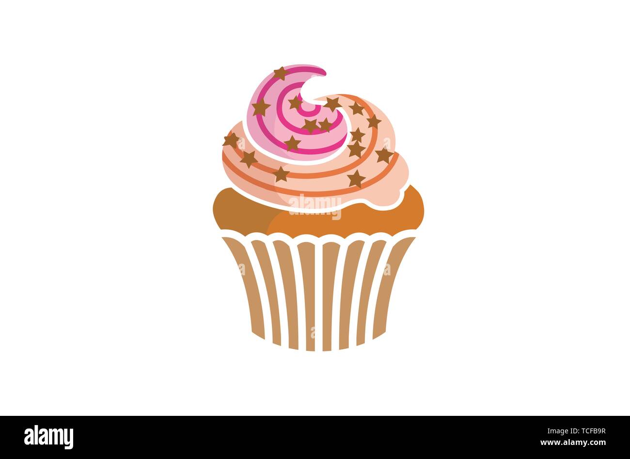 Cupcake Delicious Logo Design Symbol Illustration Stock Vector Image ...