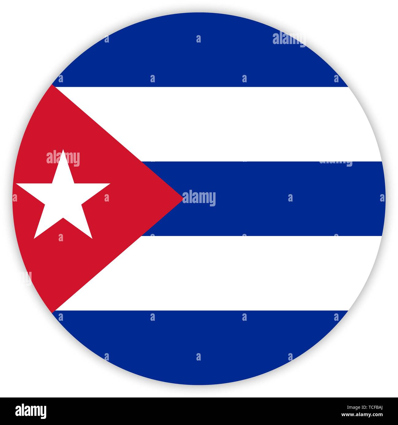 Simple round flag of Cuba . Template for your design . Template for ...