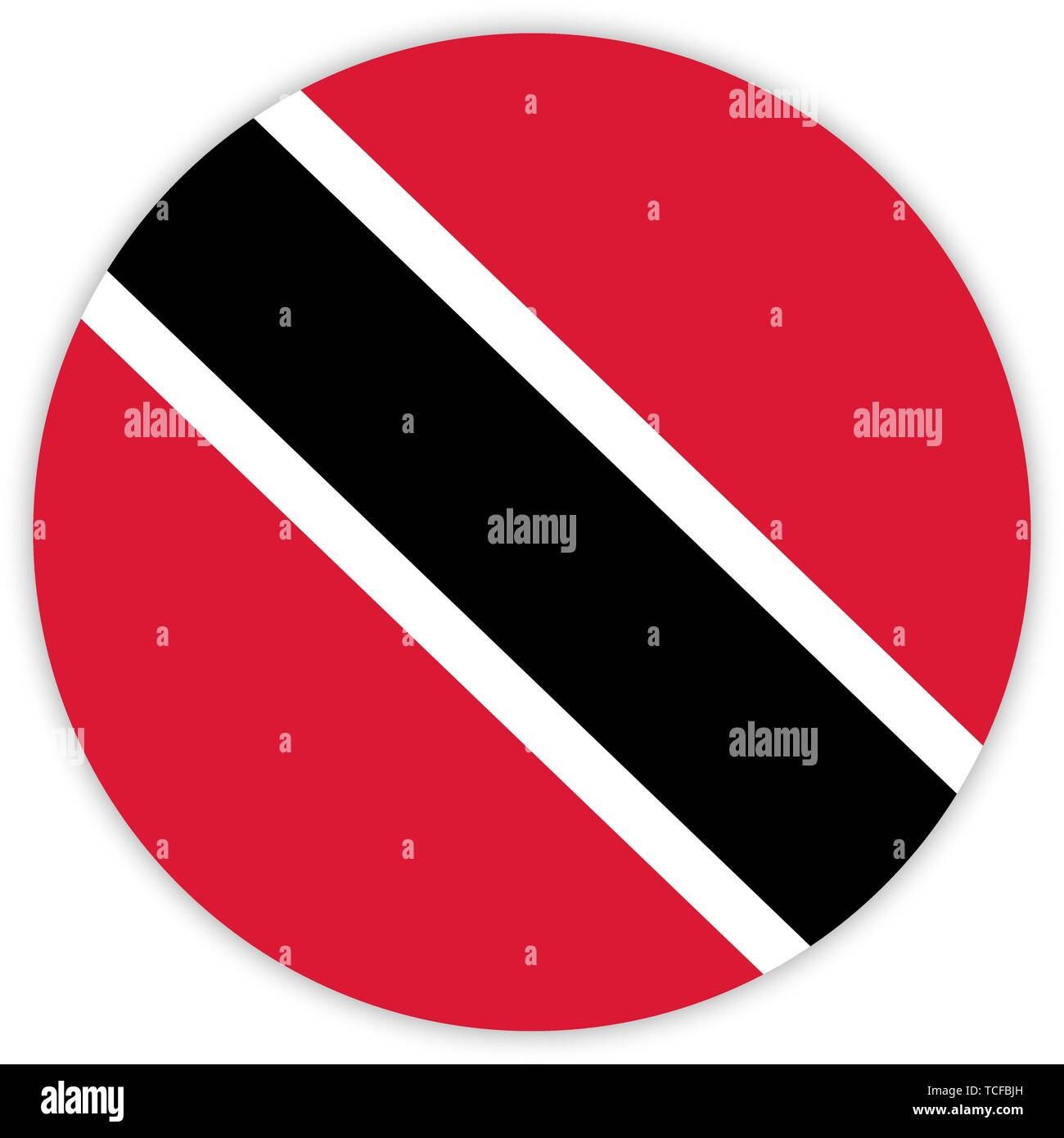Simple round flag of Trinidad and Tobago . Template for your design ...