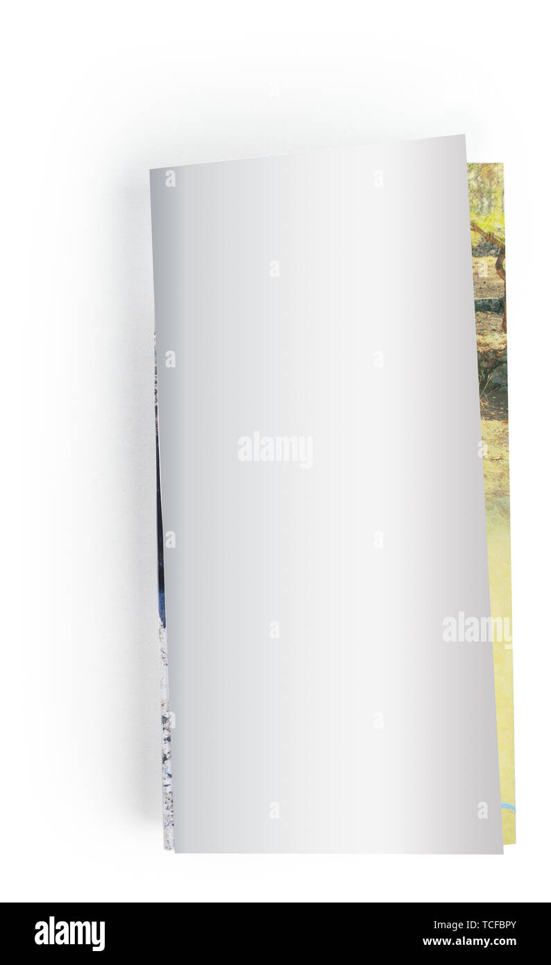 open magazine isolated on white Stock Photo - Alamy