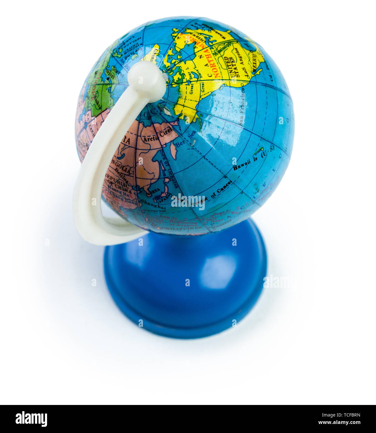 Colorful globe isolated against a white background Stock Photo - Alamy