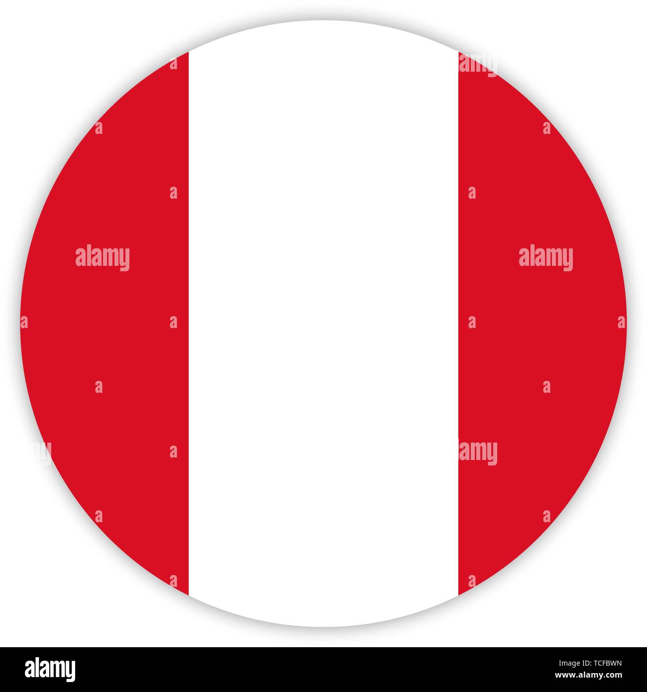 Simple round flag of Peru . Template for your design . Template for ...