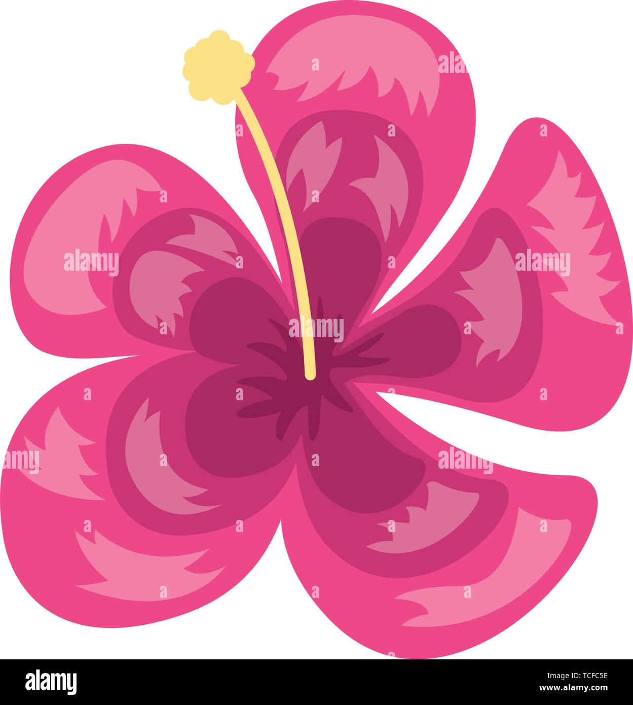 tropical exotic flower decoration icon Stock Vector Image & Art - Alamy