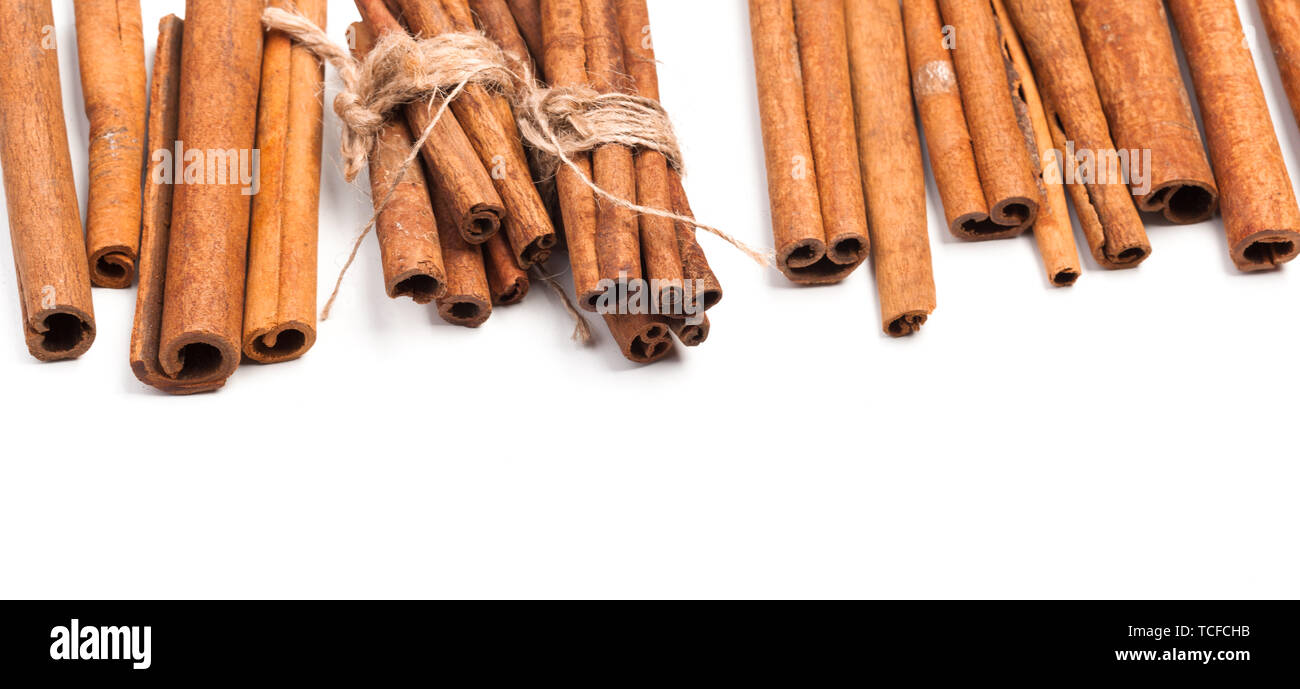 cinnamon isolated on white background Stock Photo - Alamy