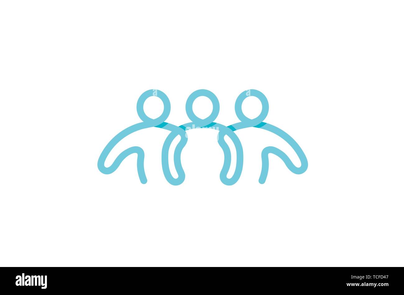 Creative Three People Silhouette Meeting Logo Design Community ...